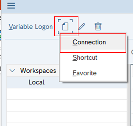Creating SAP entry connection – GAP Employee service request portal